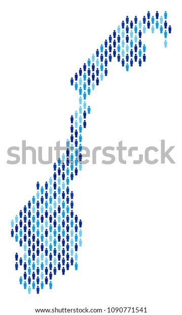 Population Norway Map Demography Vector Pattern Stock Vector (Royalty ...