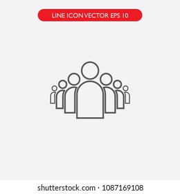 Population People Line Icon Vector Stock Vector (Royalty Free) 1087169108