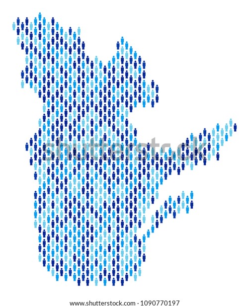 Population Quebec Province Map Demography Vector Stock Vector (Royalty ...