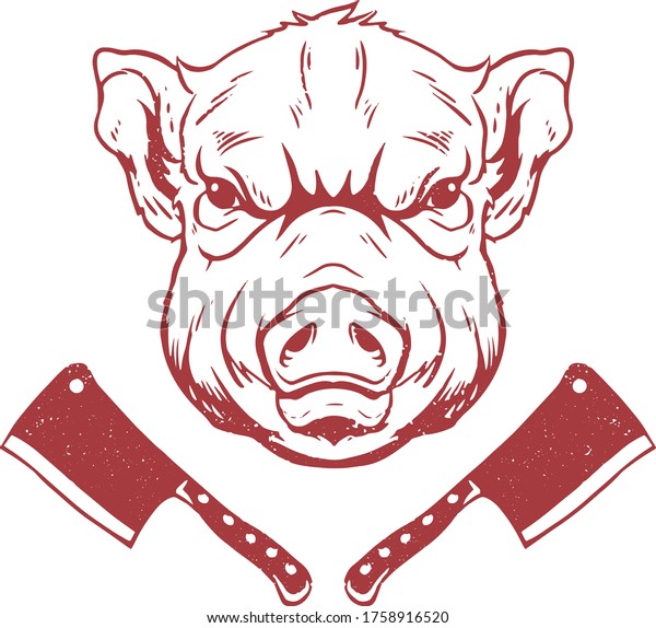Pork Artwork Perfect Logo Design Branding Stock Vector (Royalty Free ...