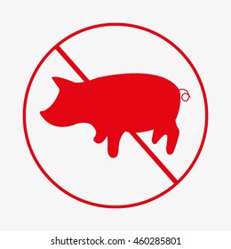 Pork Forbidden Vector Icon Stock Vector (Royalty Free) 460285801