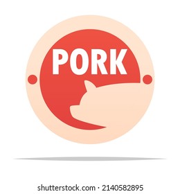 Pork Label Sticker Vector Isolated Illustration Stock Vector (Royalty ...