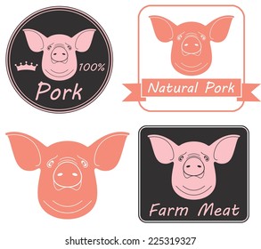 Pork Logo Isolated Pork On White Stock Vector (Royalty Free) 225319327 ...