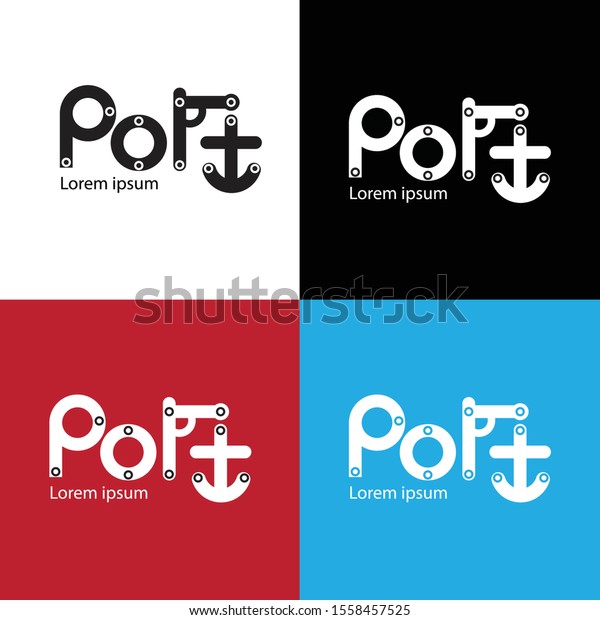 Port Logo Vector Design 001 Stock Vector (Royalty Free) 1558457525 ...