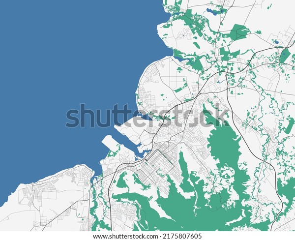 Port Louis Vector Map Detailed Map Stock Vector (Royalty Free ...