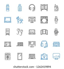 Portable Icons Set Collection Portable Screen Stock Vector (Royalty ...