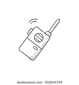 Portable Radio Set Vector Sketch Icon Stock Vector (Royalty Free) 586107797
