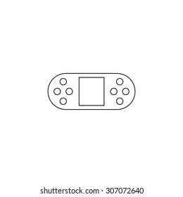 Portable Video Game Console Outline Black Stock Vector (Royalty Free ...