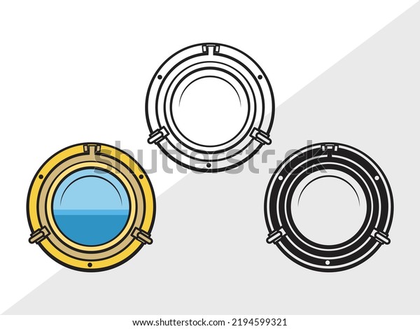Porthole Svg Printable Vector Illustration Stock Vector (Royalty Free ...