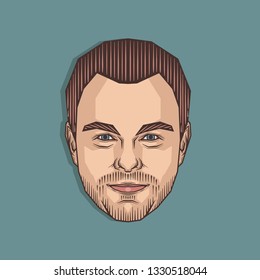 Portrait Cool Man 3 Stock Vector (Royalty Free) 1330518044 | Shutterstock
