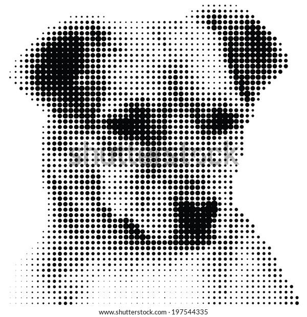 Portrait Dog Dotted Rasters: เวกเตอร์สต็อก (ปลอดค่าลิขสิทธิ์) 197544335 ...