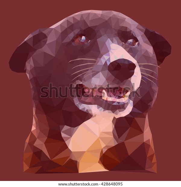 Portrait Dog Foreshortening Executed Equipment Triangulation Stock ...