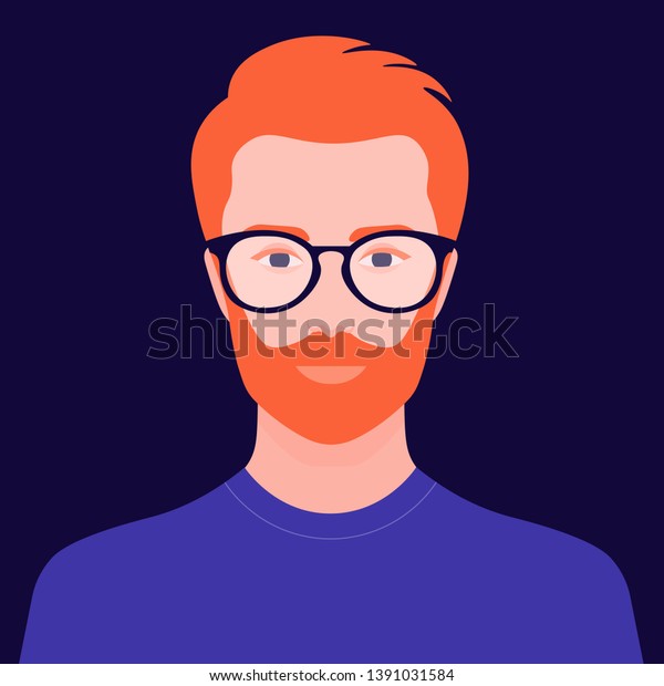 Portrait Handsome Guy Avatar Young Man Stock Vector (Royalty Free ...