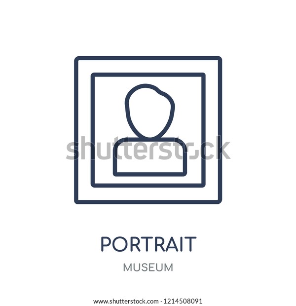 Portrait Icon Portrait Linear Symbol Design Stock Vector (Royalty Free ...