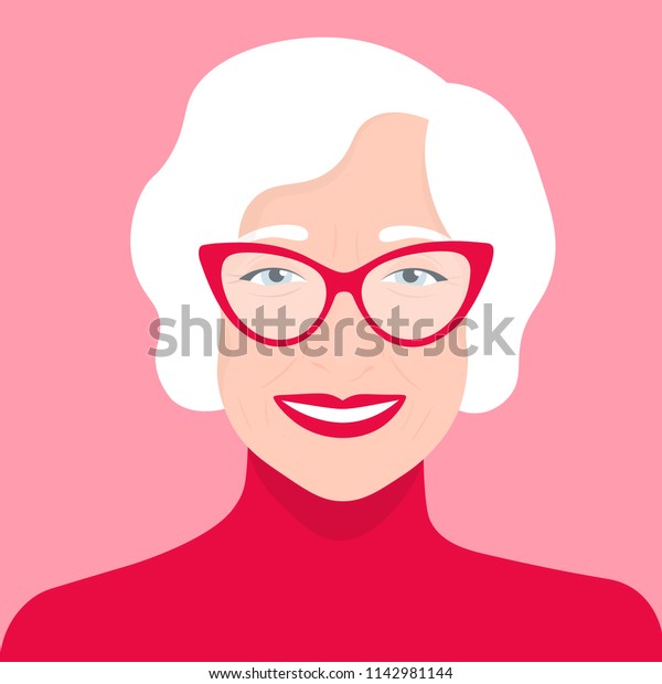Portrait Old Woman Avatar Cheerful Pensioner Stock Vector (Royalty Free ... Portrait Old Woman Avatar Cheerful Pensioner Stock Vector (Royalty Free ...