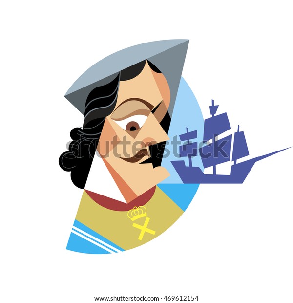 Portrait Russian Emperor Peter Great On: стоковая векторная графика ...