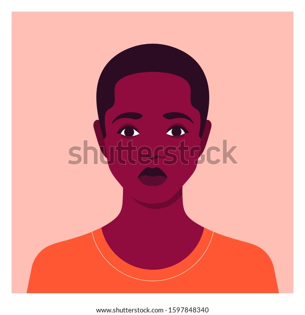 Portrait Sad Boy Schoolboy Avatar Face Stock Vector (Royalty Free ...