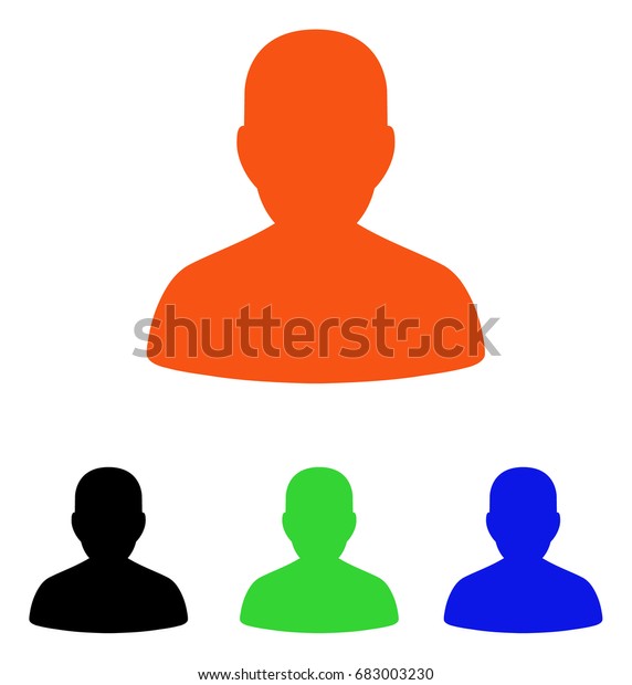 Portrait Vector Pictogram Illustration Style Flat Stock Vector (Royalty ...