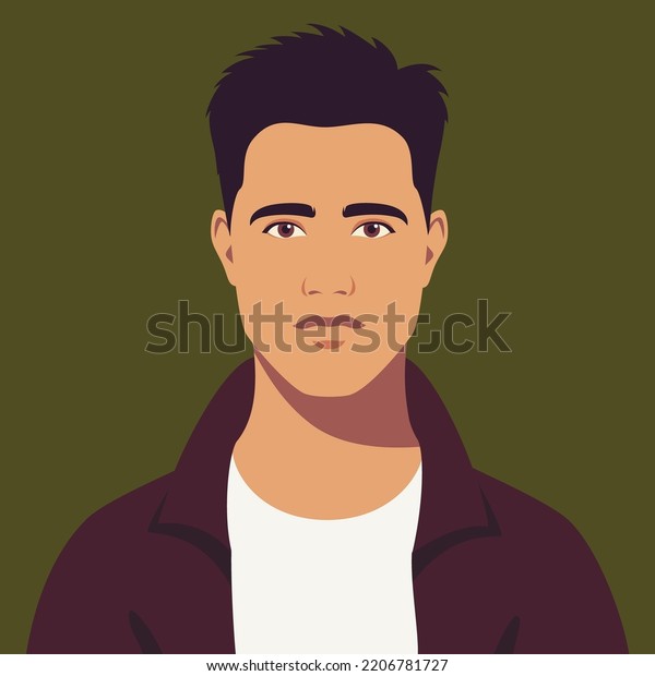 Portrait Young Man Avatar Guy Social Stock Vector (Royalty Free ...