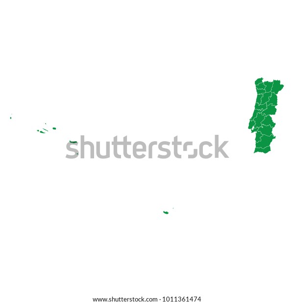 Portugal Map Isolated On Transparent Background Stock Vector (Royalty ...