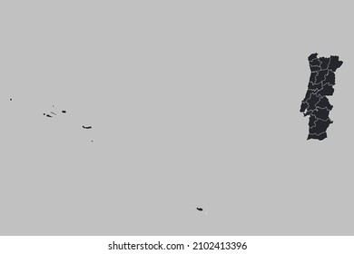 594 Gray portugal map regions Images, Stock Photos & Vectors | Shutterstock