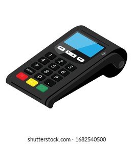 Pos Terminal Payment Machine Isolated On Stock Vector (Royalty Free ...