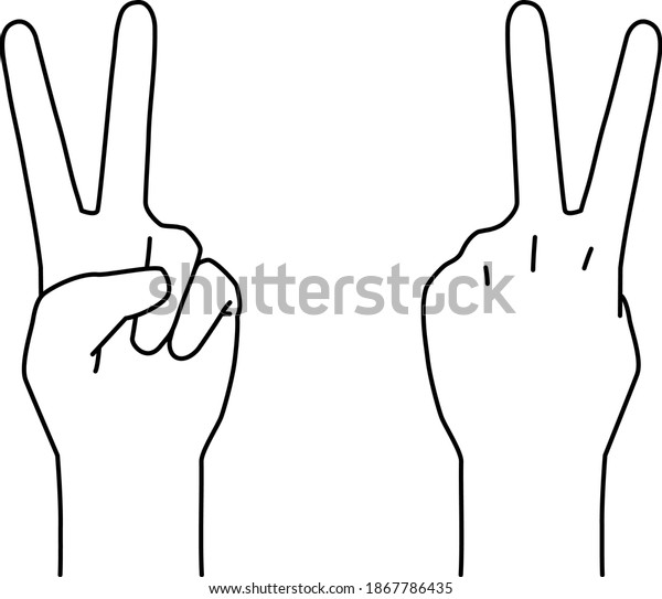 Pose Which Peace Sign Stock Vector (Royalty Free) 1867786435 | Shutterstock