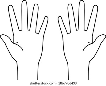 Pose Which Spread Both Hands Stock Vector (Royalty Free) 1867786438 ...