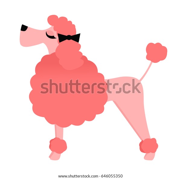 Posh Pink Poodle Stock Vector (Royalty Free) 646055350 | Shutterstock