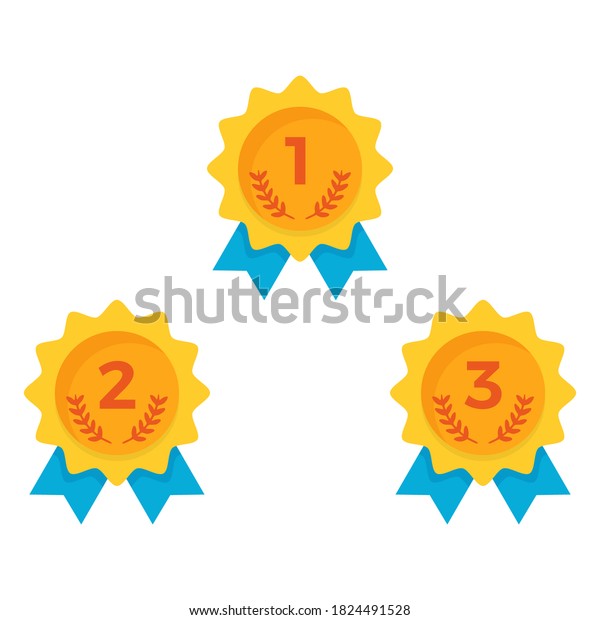 Position Badge Icon Style Number On Stock Vector (Royalty Free ...
