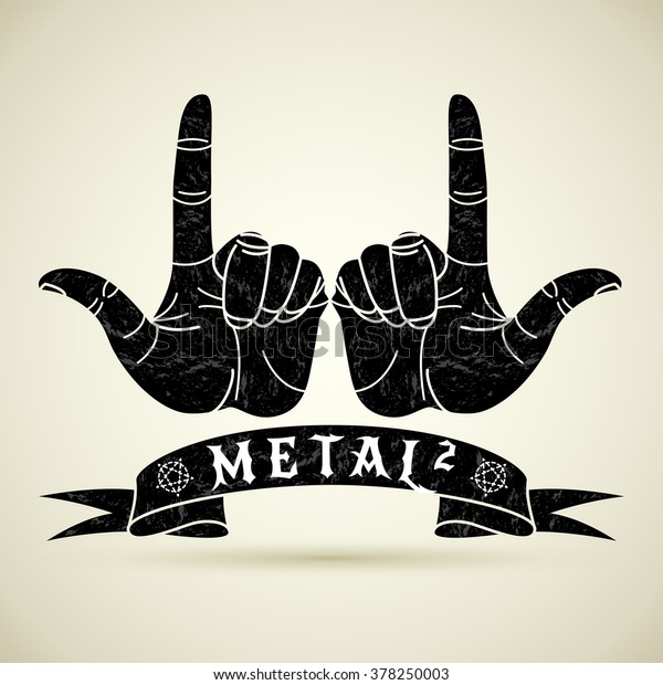 Position Hands Symbolism Nerdcore Rock Metal: เวกเตอร์สต็อก (ปลอดค่า ...