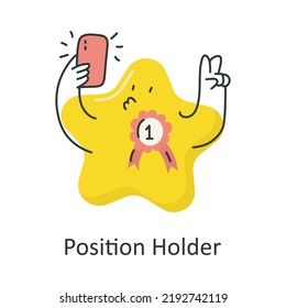 Position Holder Vector Illustration Isolated On Stock Vector (Royalty ...