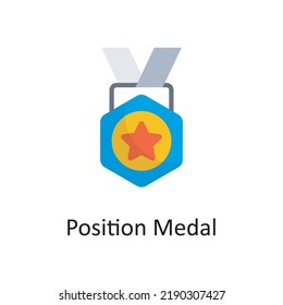 Position Medal Vector Outline Icon Design Stock Vector (Royalty Free ...