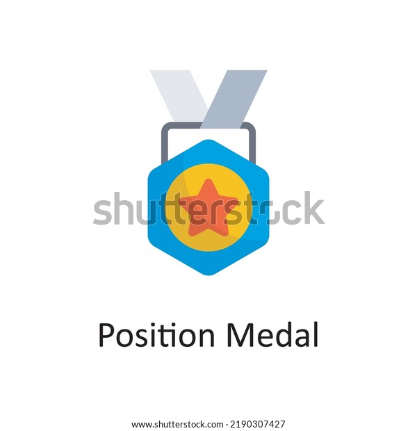Position Medal Vector Outline Icon Design Stock Vector (Royalty Free ...