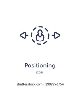 Positioning Icon Strategy Outline Collection Thin Stock Vector (Royalty ...