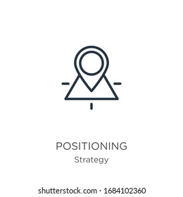 Positioning Icon Thin Linear Positioning Outline Stock Vector (Royalty ...