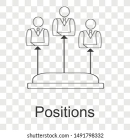 Positions Icon On Transparency Background Line Stock Vector (Royalty ...