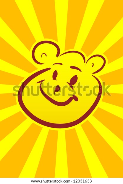 Positive Bear Face Illustration Stock Vector (Royalty Free) 12031633 ...
