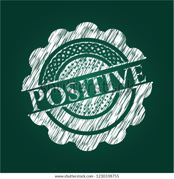 Positive Chalk Emblem Stock Vector (Royalty Free) 1230338755 | Shutterstock