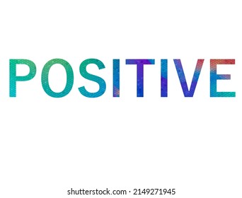 Positive Colorful Typography Text Banner Vector Stock Vector (Royalty ...