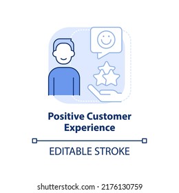 Positive Customer Experience Light Blue Concept Stock Vector (Royalty ...