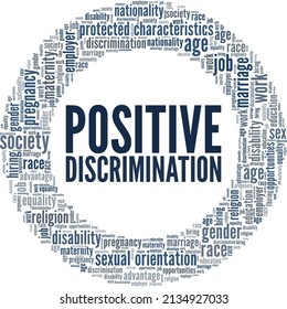 Positive Discrimination Conceptual Vector Illustration Word Stock ...