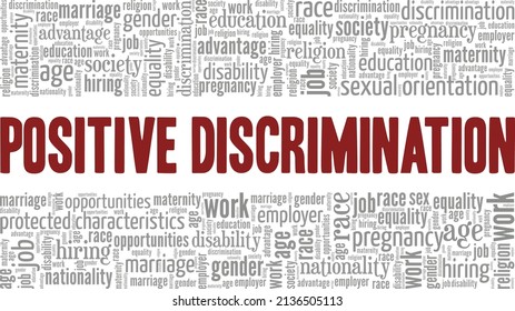 Positive Discrimination Conceptual Vector Illustration Word Stock ...