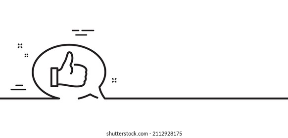 Positive Feedback Line Icon Communication Symbol Stock Vector (Royalty ...