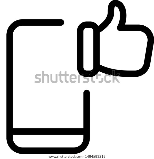 Positive Feedback Thumbs Symbol Layout Stock Vector (Royalty Free ...