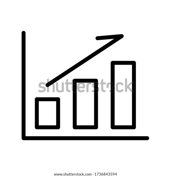 Positive Graph Icon Curve Icon Stock Vector (Royalty Free) 1736843594 ...