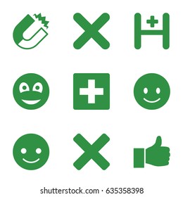 Positive Icons Set Set 9 Positive Stock Vector (Royalty Free) 635358398
