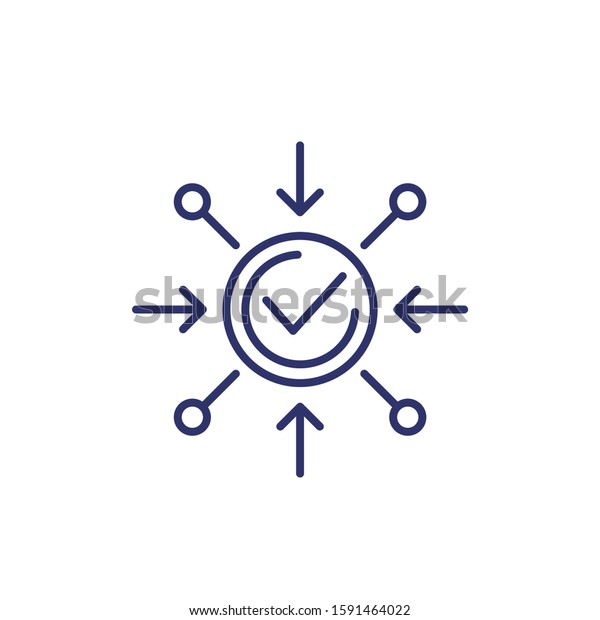 Positive Impact Icon On White Line Stock Vector (Royalty Free ...