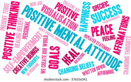 Positive Mental Attitude Word Cloud On Stock Vector (Royalty Free ...