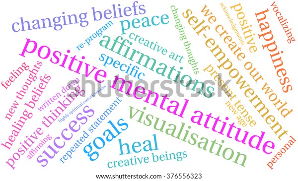 Positive Mental Attitude Word Cloud On Stock Vector (Royalty Free ...